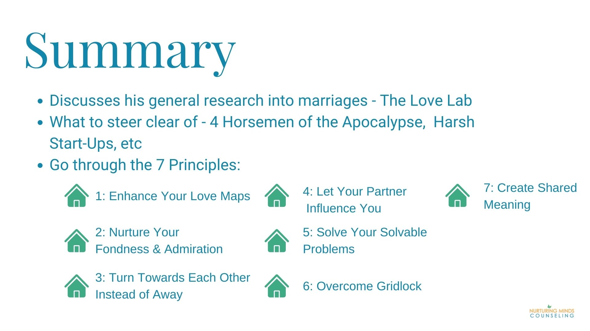 Book Therapy: The Seven Principles For Making Marriage Work — Nurturing ...